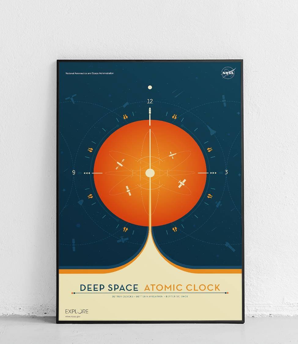 Poster Polytechnic, Zegar Atomowy - plakat - pomarańczowy - Poster ...