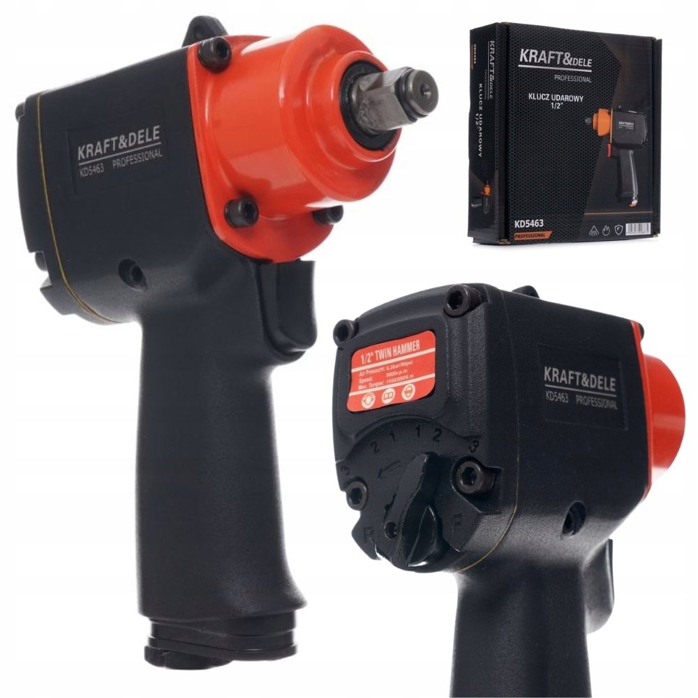 Postolet Klucz Udarowy Warsztatowy Pneumatyczny 1/2" Krótki 850-1100 Nm - KRAFT&DELE | Sklep ...