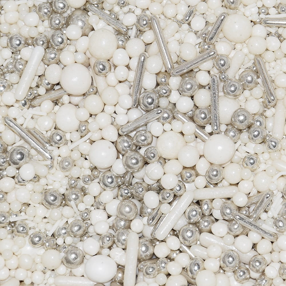Posypka cukrowa perełki WHITE & SILVER Mix 50 g - Cake Land | Sklep ...