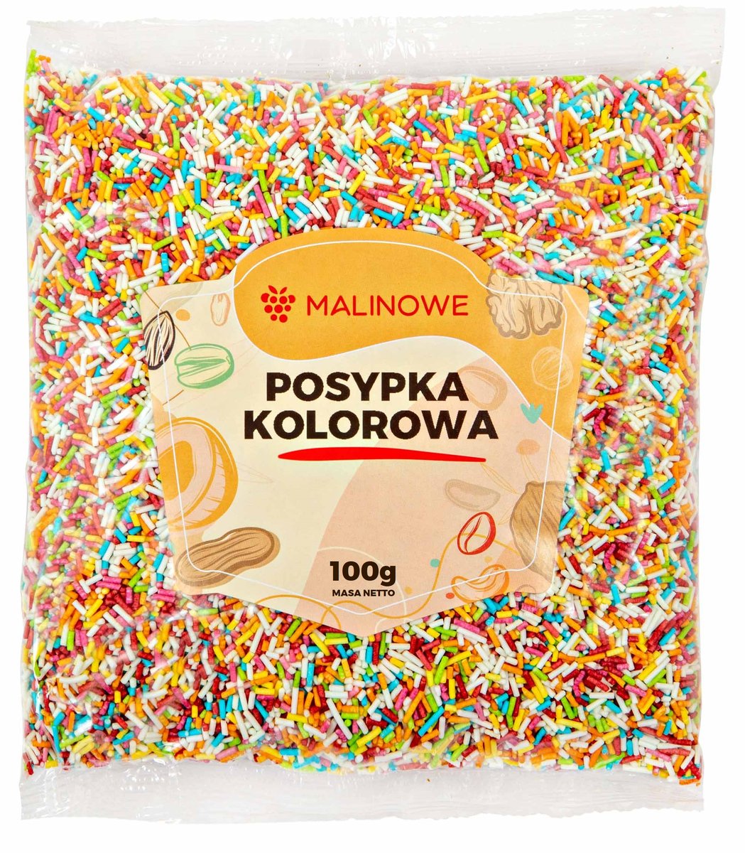 Posypka kolorowa 100g - Malinowe | Sklep EMPIK.COM