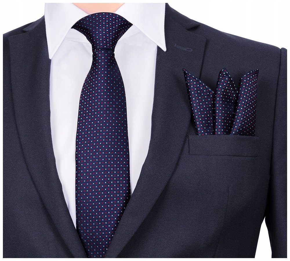 POSZETKA + KRAWAT Żakard Wypustka MIKROFIBRA K102 - Greg | Moda Sklep EMPIK.COM