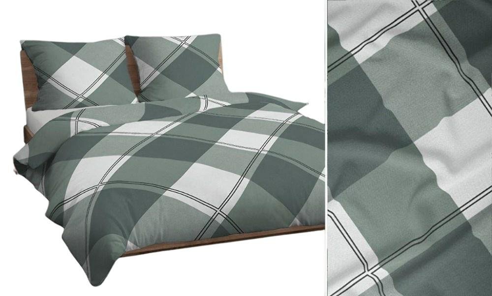 Poszewka 70x80 zielona biała kratka bawełna Max - Karo | Sklep EMPIK.COM
