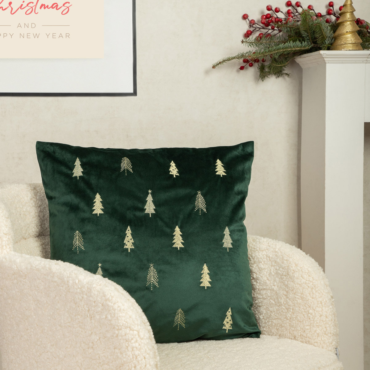 Poszewka dekoracyjna w choinki ARBA 45x45 cm - Homla | Sklep EMPIK.COM