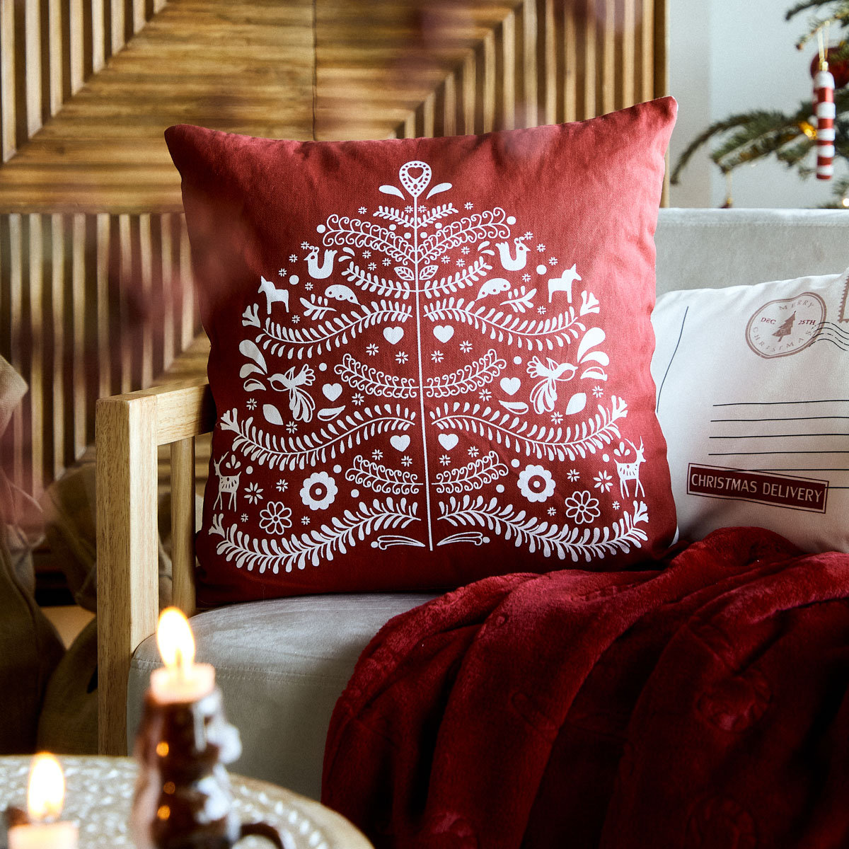 Poszewka FOLKA dwustronna w folkowe wzory 45x45 cm HOMLA - Homla ...