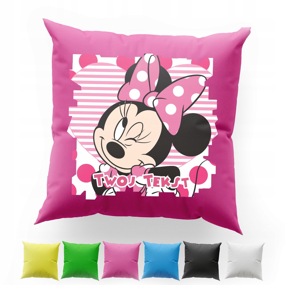 POSZEWKA Z NADRUKIEM BAWEŁNIANA 40x40CM - MYSZKA MINNIE MINI BAJKA ...