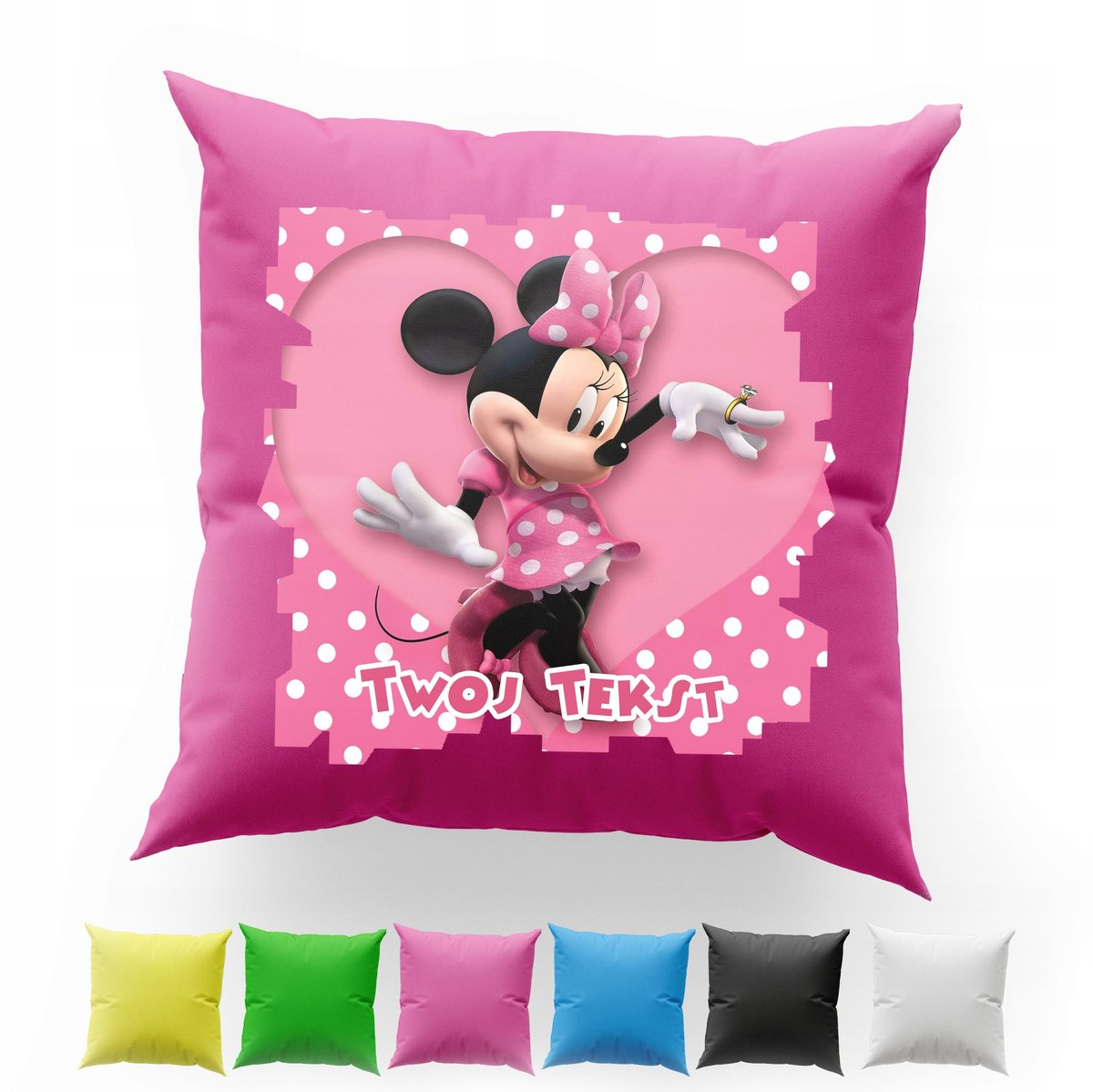 POSZEWKA Z NADRUKIEM BAWEŁNIANA 40x40CM - MYSZKA MINNIE MINI BAJKA ...
