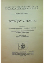 Potrójny z Plauta - Zakład Narodowy im. Ossolińskich | Książka w Empik