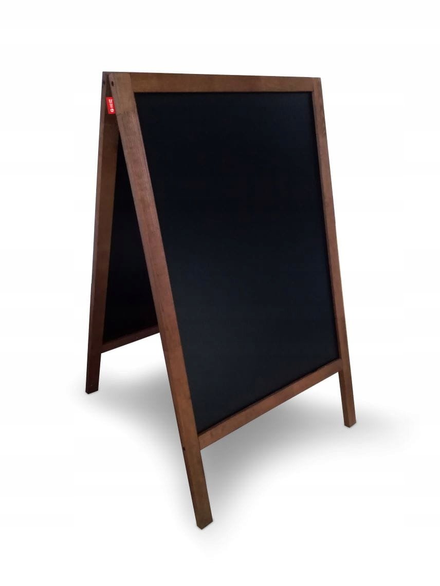 Potykacz kredowy MEMOBE czarny, rama drewniana lakierowana brązowa, 50x70 cm MTX050070.19.46.51 ...