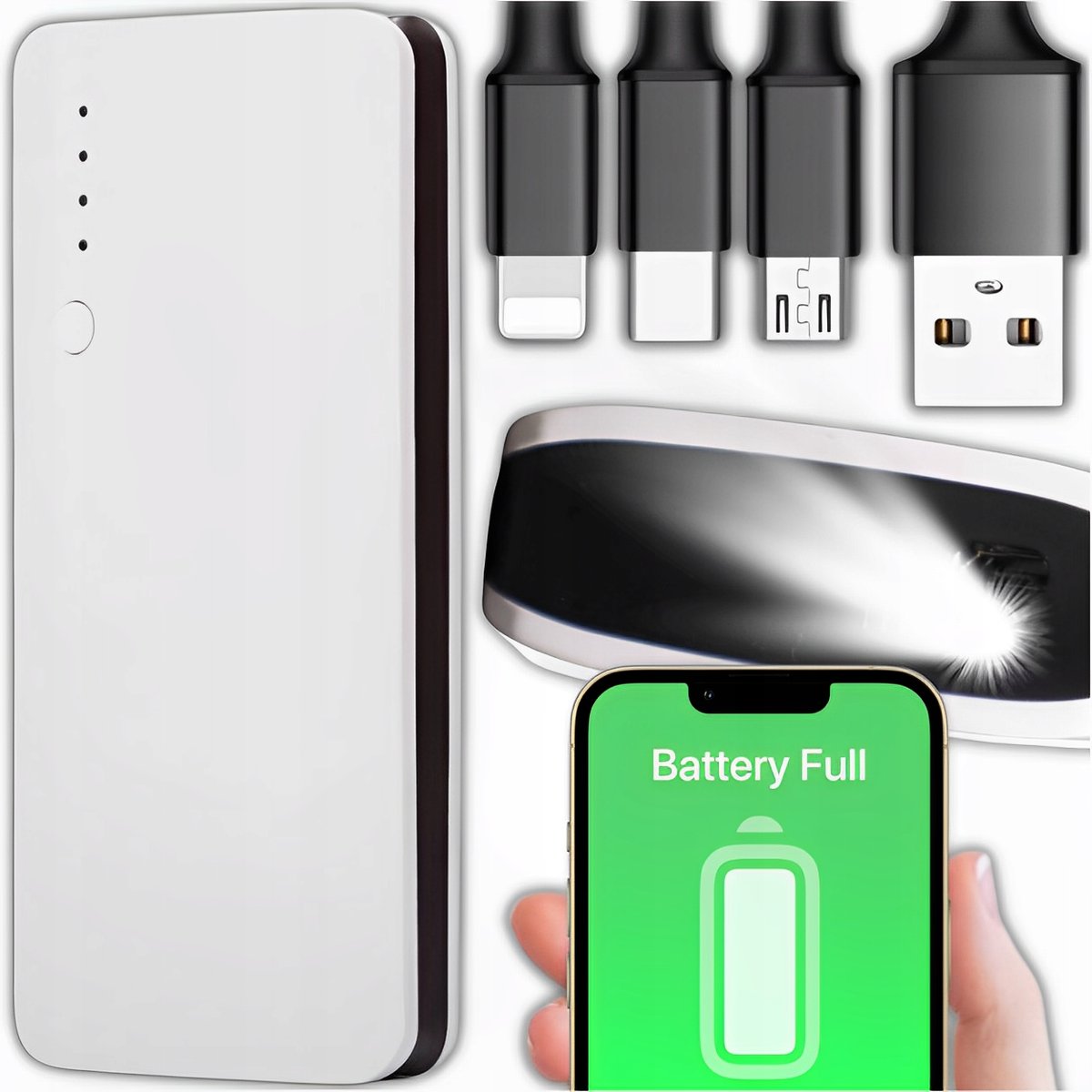 Power Bank 20000+Kabel Do Każdego Telefonu Usb Ładowarka Latarka Powerbank - Lewer | Sklep EMPIK.COM