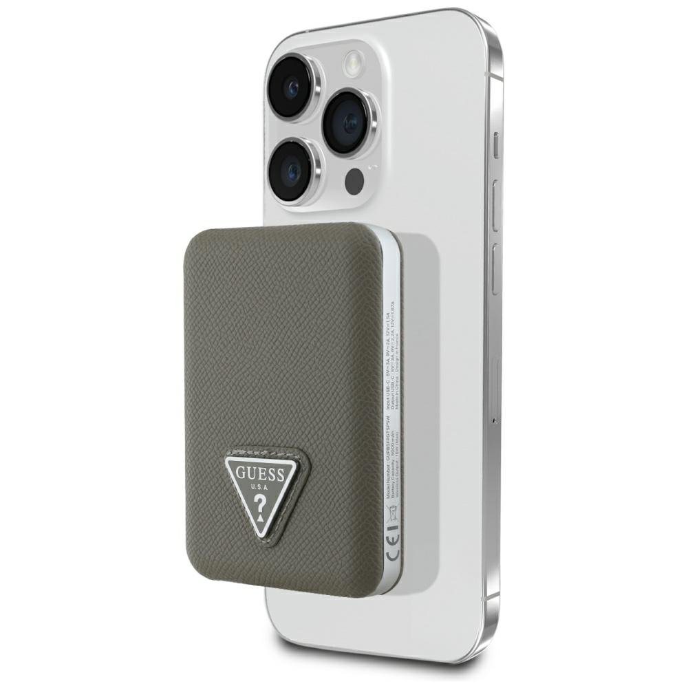 Powerbank indukcyjny Guess Grained Triangle 5000mAh 15W USB-C MagSafe ...