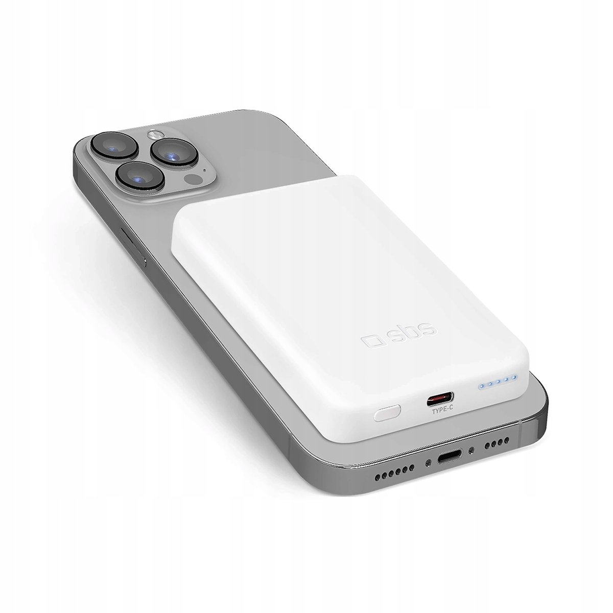 Powerbank SBS TEBB5000MAG1CW 5000 mAh USB-C, z MagSafe - biały - SBS ...
