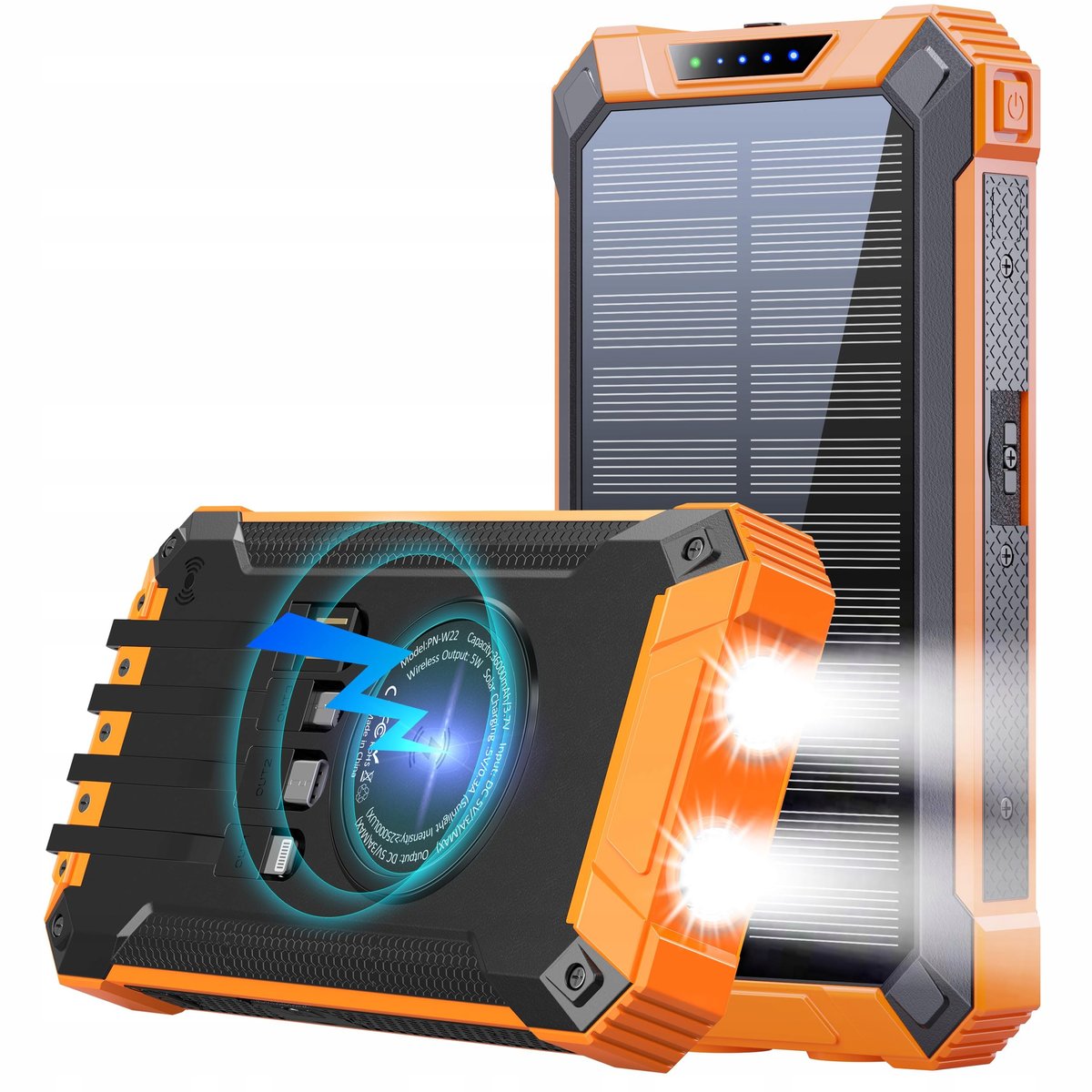 Powerbank solarny 26800mAh z ładowaniem bezprzewodowym GOODaaa - Inna ...