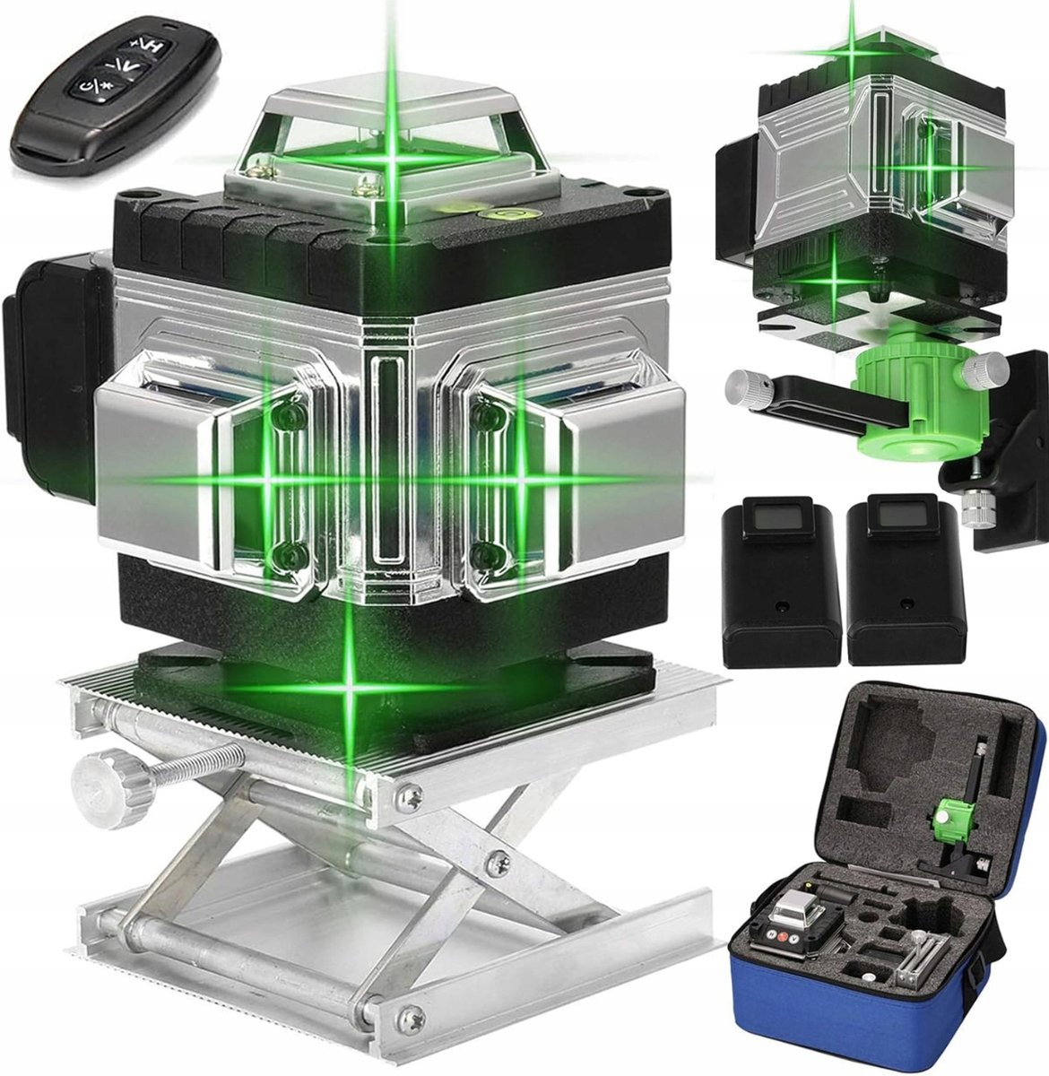 POZIOMICA LASEROWA 360° LASER KRZYŻOWY 4D+PILOT - Bedee | Sklep EMPIK.COM