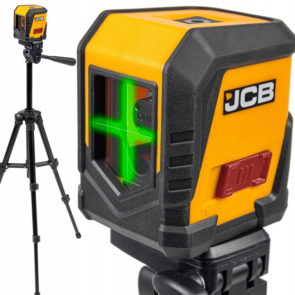Poziomica Laserowa Samopoziomująca Laser Krzyżowy Zielony Statyw Jcb ...