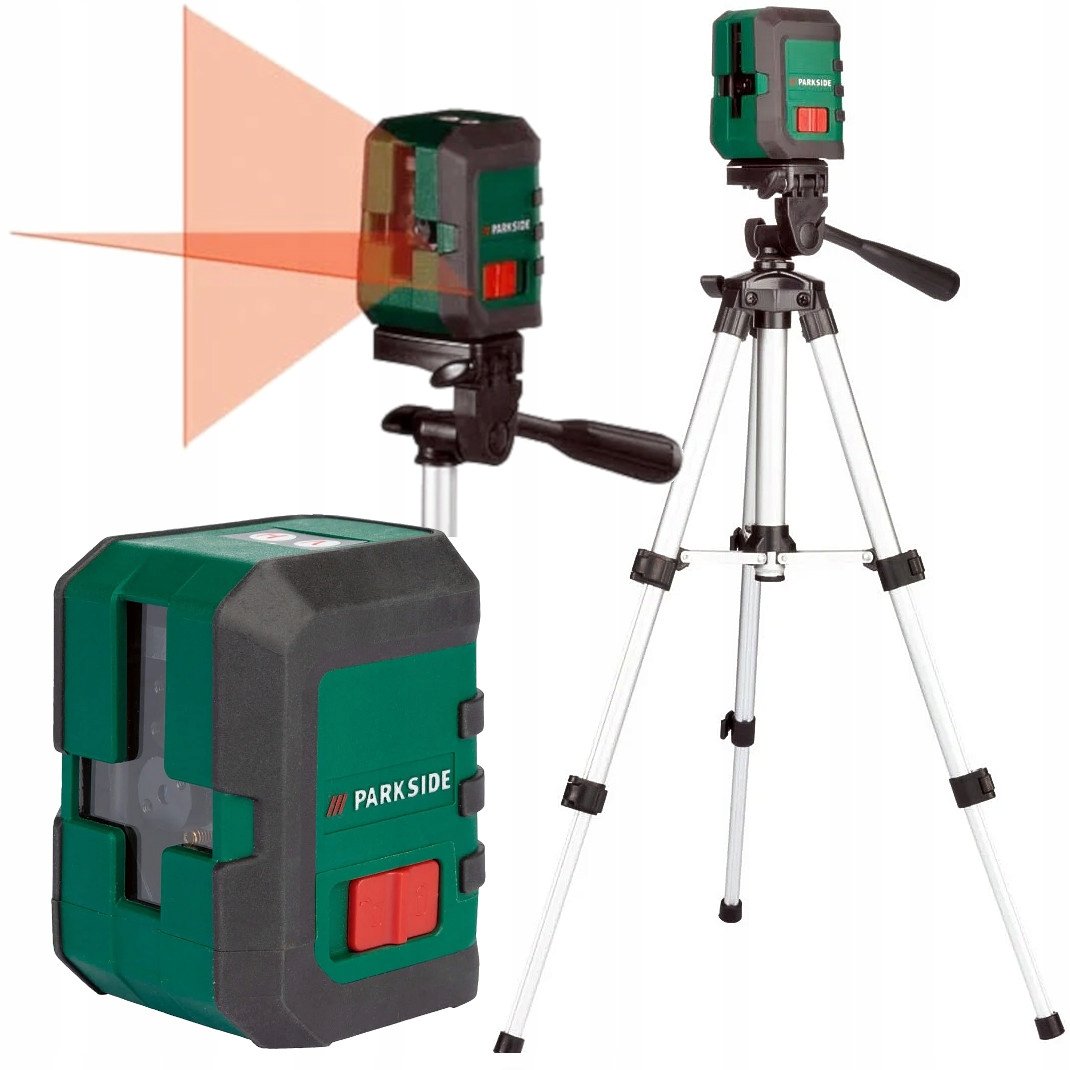 Poziomica Laserowa ze Statywem Samopoziomujący Laser Krzyżowy PKLL ...