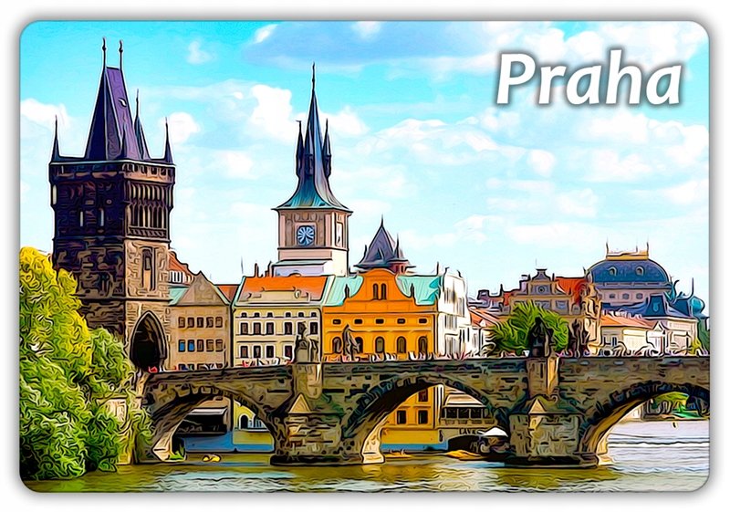 PRAGA - Praski Most - Wełtawa - Most Karola - Czechy - Magnes na ...