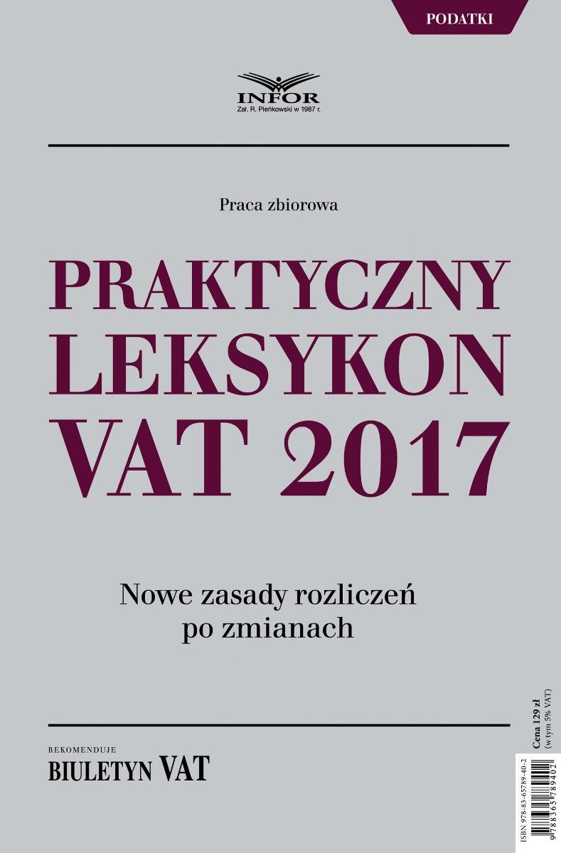 Praktyczny leksykon VAT 2017 - ebook PDF - Opracowanie zbiorowe | Ebook Sklep EMPIK.COM