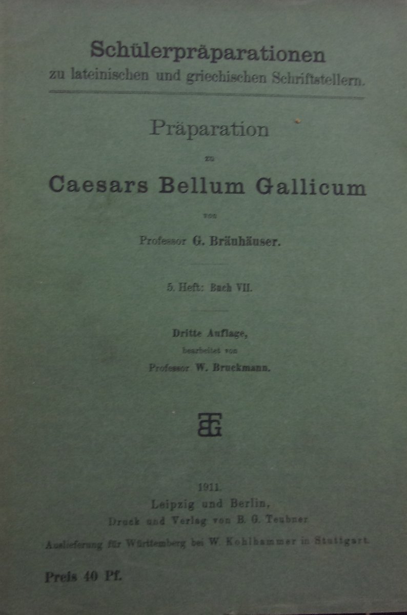 Praparation zu Caesars Bellum Gallicum, 1911 r. - W opisie | Książka w ...