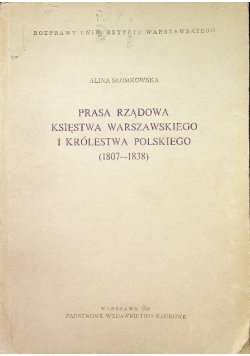 Prasa rządowa Księstwa Warszawskiego i Królestwa Polskiego - PWN ...