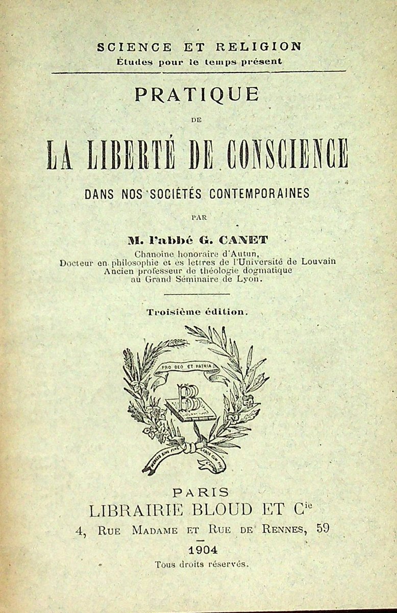 Pratique de La Liberte de Conscience 1904 r - W opisie | Książka w Empik