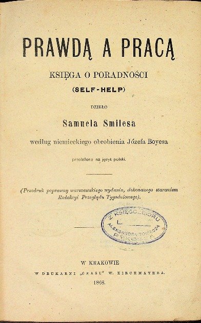 Prawdą a pracą 1868 r. - W opisie | Książka w Empik