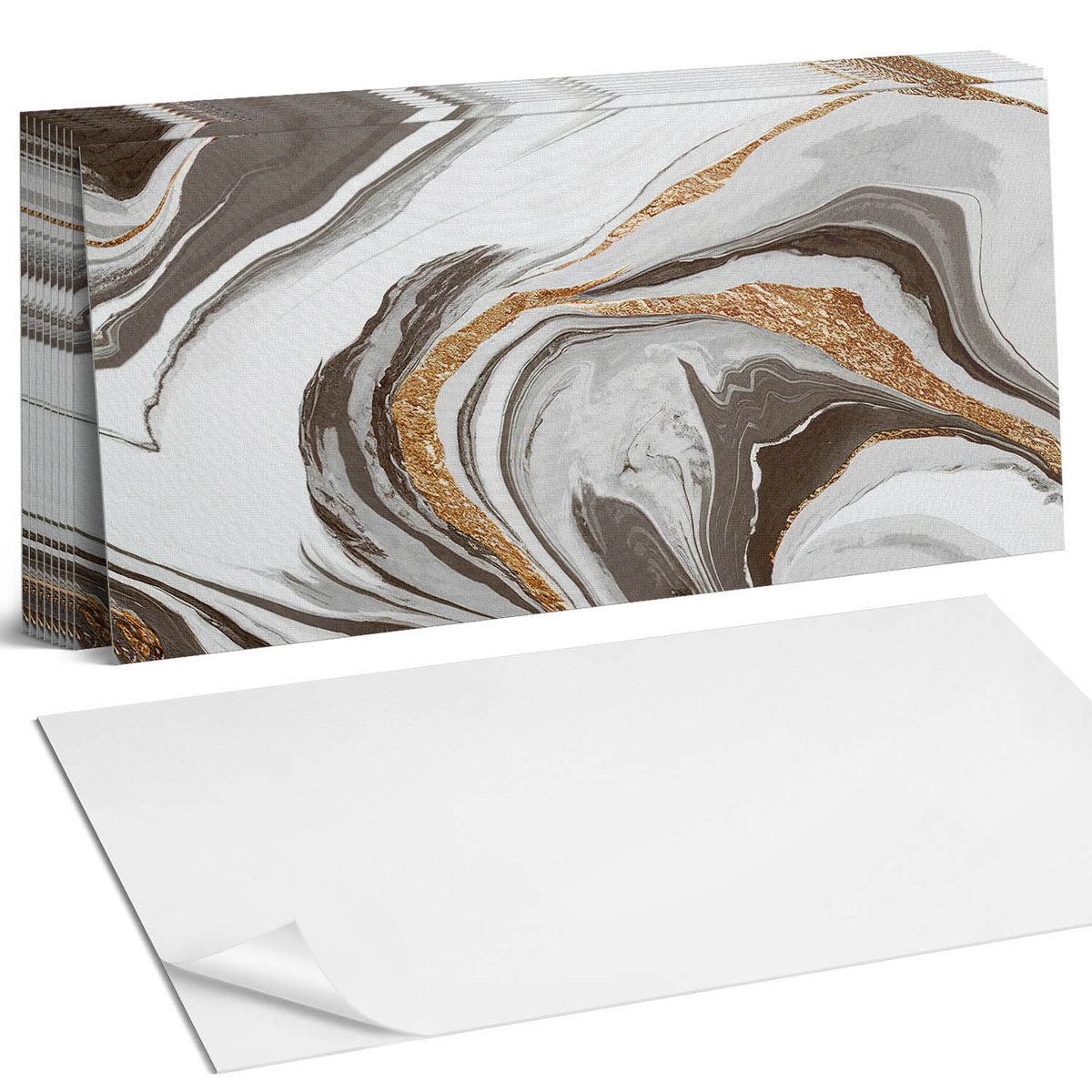 Premium Panele Samoprzylepne 40x20 cm – 10 sztuk | Do Kuchni | Łazienki ...