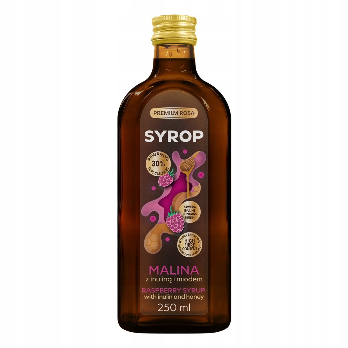 PREMIUM ROSA Syrop z Malin z Inuliną i Miodem Pyszny Syrop 250 ml - Premium Rosa | Sklep EMPIK.COM