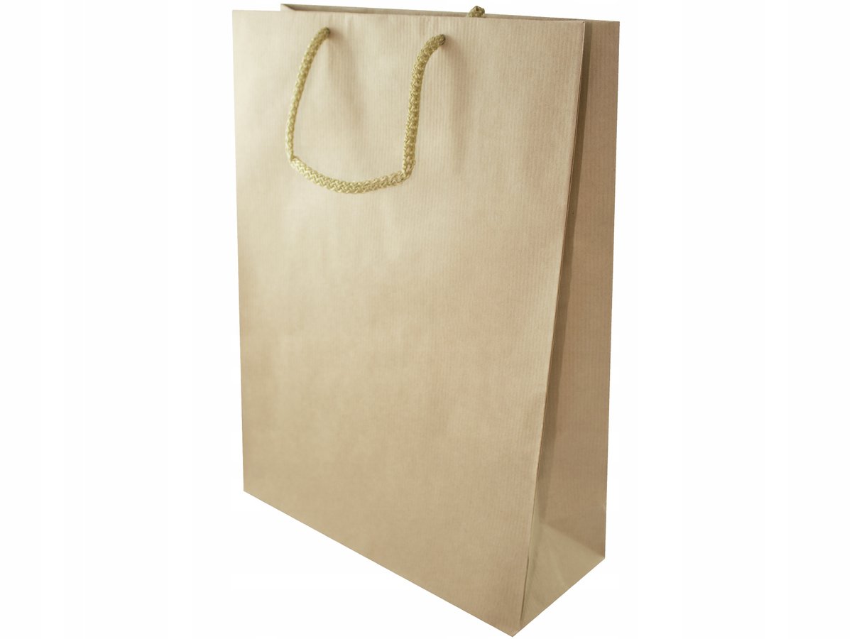 PREMIUM TORBY PAPIEROWE 24x9x32 BRĄZOWE PRESTIGE na PREZENT UPOMINEK 10 ...