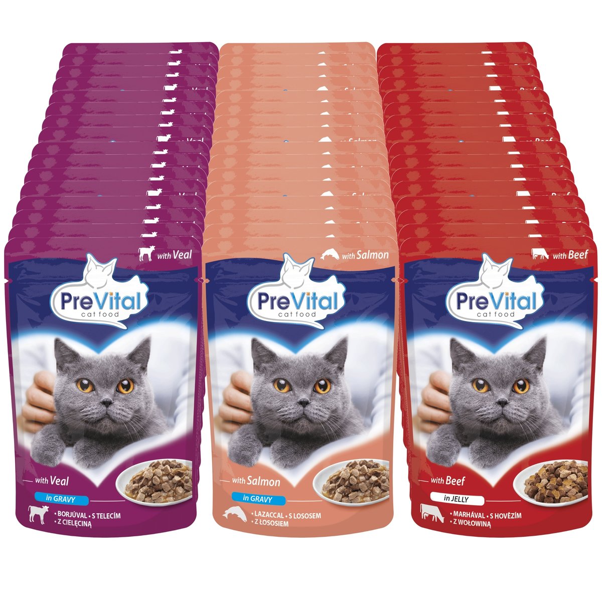 PreVital 72 X 100G Łosoś + Wołowina + Cielęcina - Prevital | Sklep ...