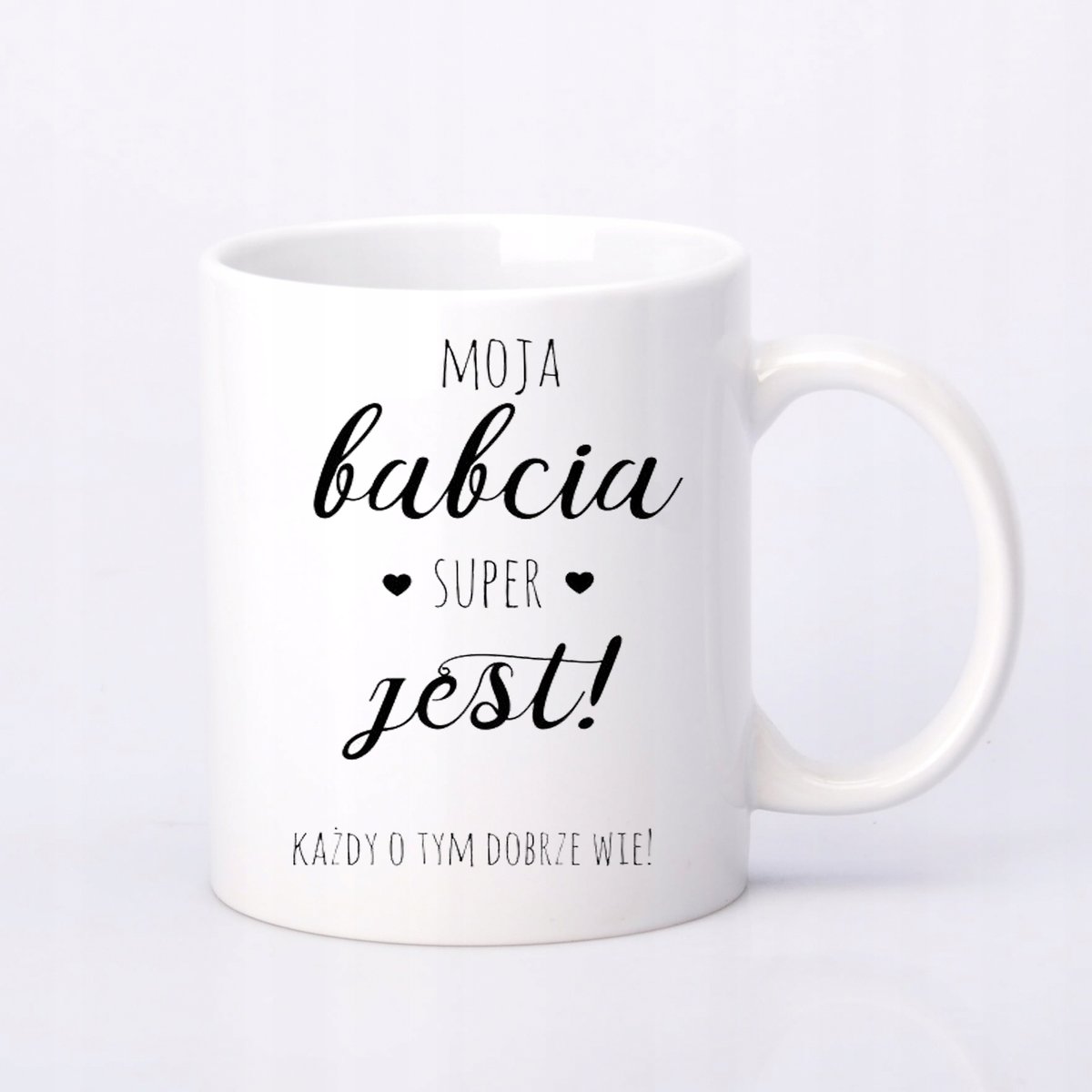 Prezent dla Babci Dzień Babci Kubek z Grafiką Super Babcia Nadruk 330 ...