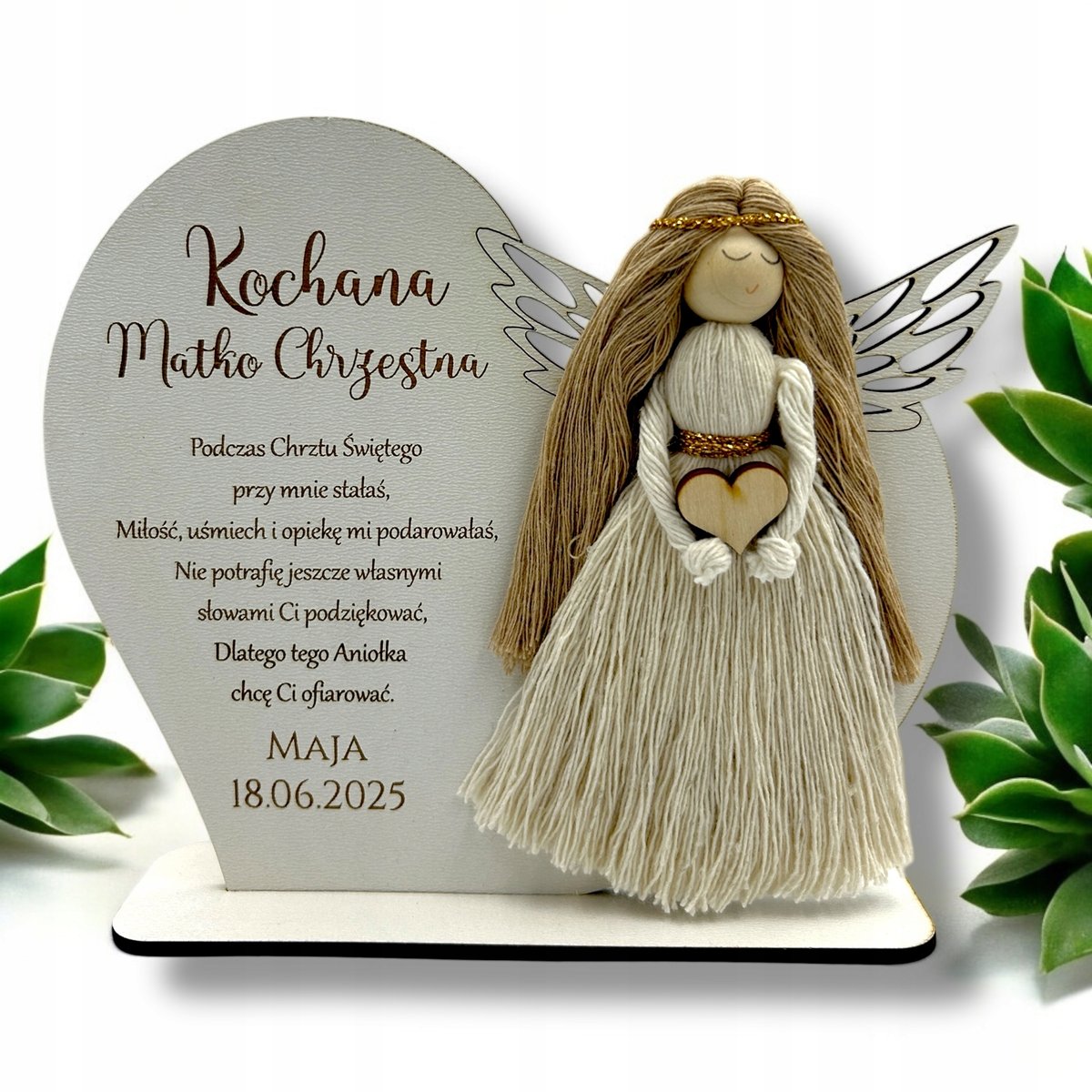 Prezent dla Ojca Chrzestnego Matki Chrzestnej Babci Dziadka Chrzest ...