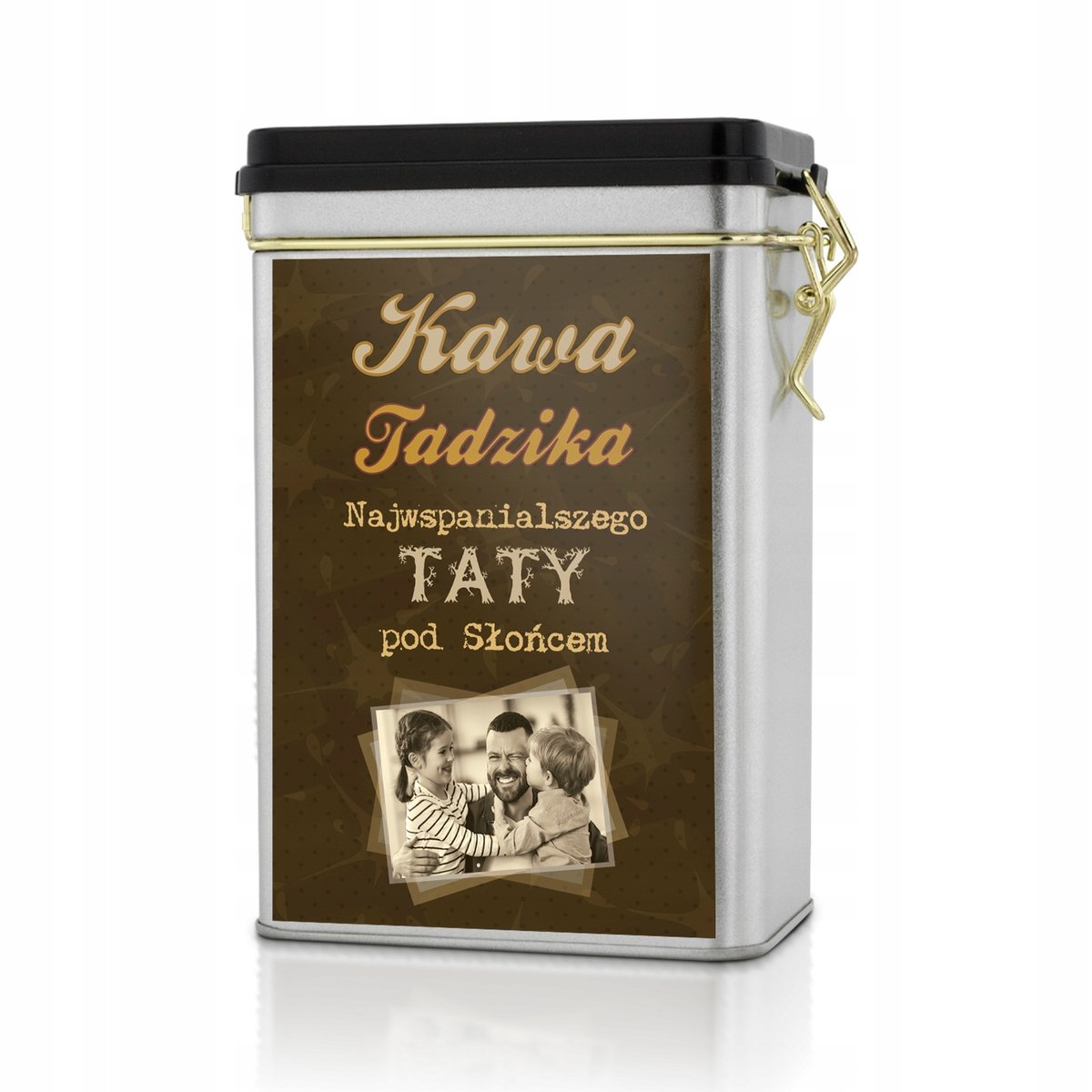 Prezent Dla Taty Dzień Ojca Puszka Na Kawę Z Dedykacją Wieczkiem ...