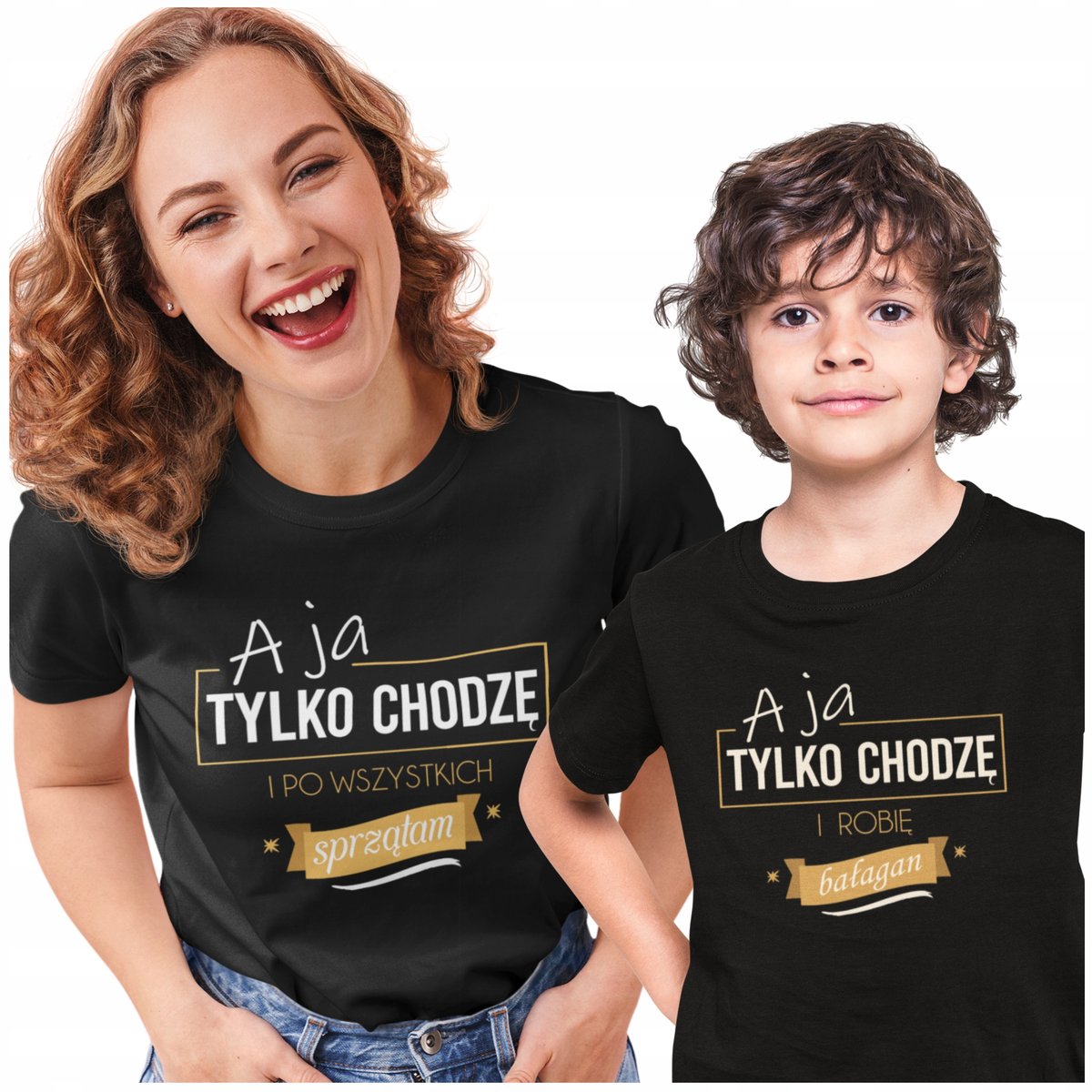Prezent Dzień Mamy Koszulki Dla Mamy I Syna A Ja Tylko Chodzę Zestaw 2Szt - inna (Inny) | Moda ...