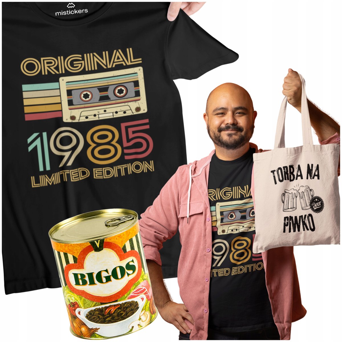 Prezent Na 40 30 50 Urodziny Dla Faceta Koszulka + Torba - Mistickers | Moda Sklep EMPIK.COM