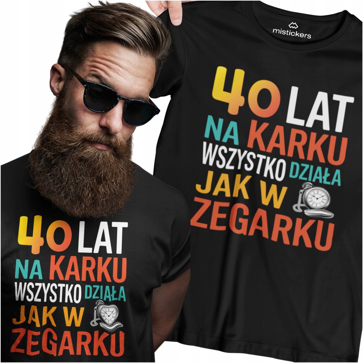 Prezent Na 40 Urodziny Dla Faceta Koszulka - Mistickers | Moda Sklep EMPIK.COM