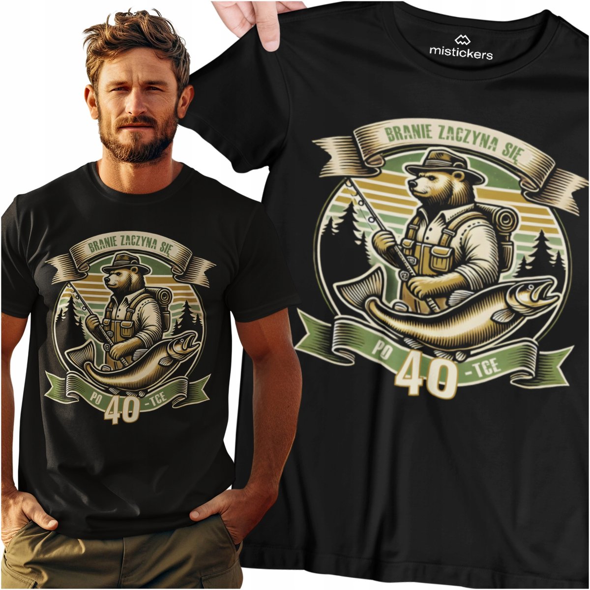 Prezent Na 40 Urodziny Dla Faceta Koszulka - Mistickers | Moda Sklep EMPIK.COM