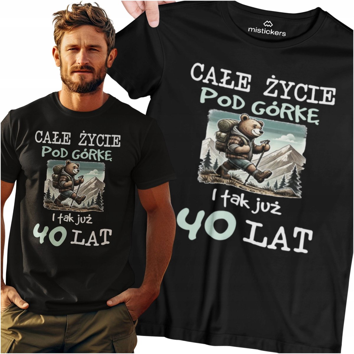 Prezent Na 40 Urodziny Dla Faceta Koszulka - Mistickers | Moda Sklep EMPIK.COM