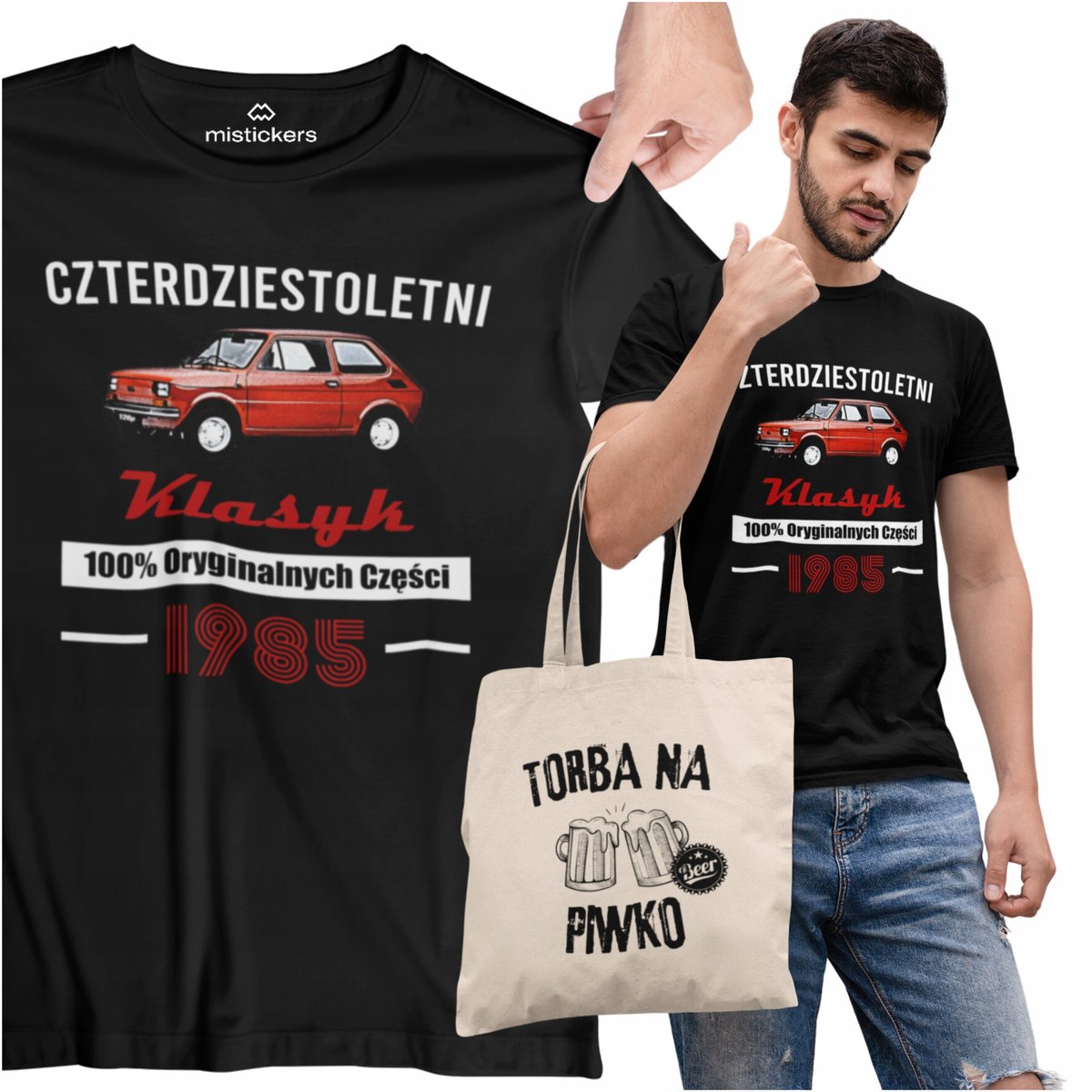 Prezent Na 40 Urodziny Dla Faceta + Torba Gratis - Mistickers | Moda Sklep EMPIK.COM