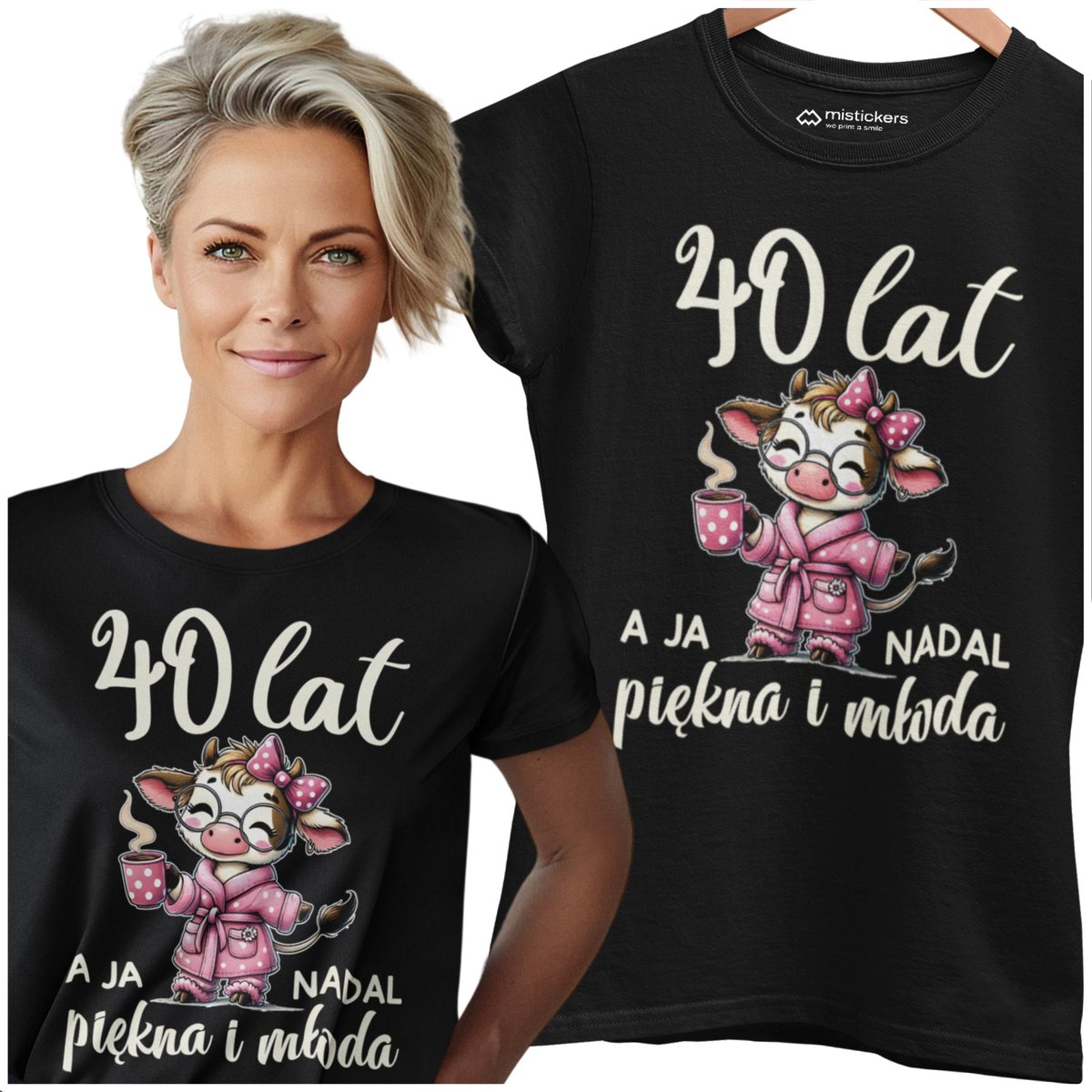 Prezent Na 40 Urodziny Dla Kobiety Koszulka - Mistickers | Moda Sklep EMPIK.COM