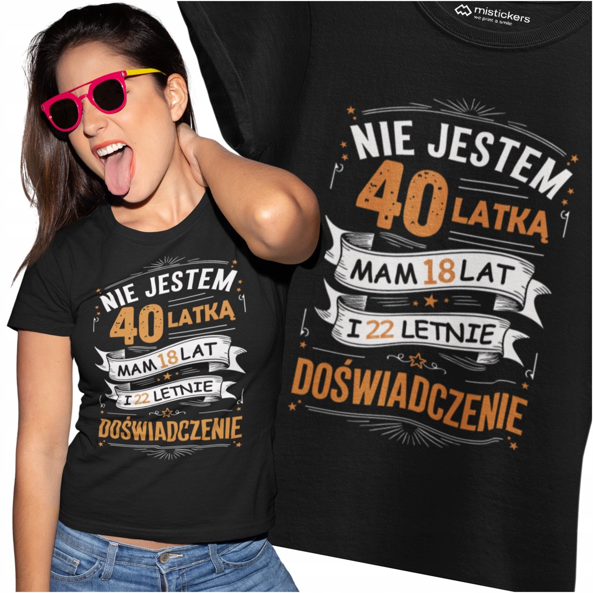 Prezent Na 40 Urodziny Dla Kobiety Koszulka - Mistickers | Moda Sklep EMPIK.COM