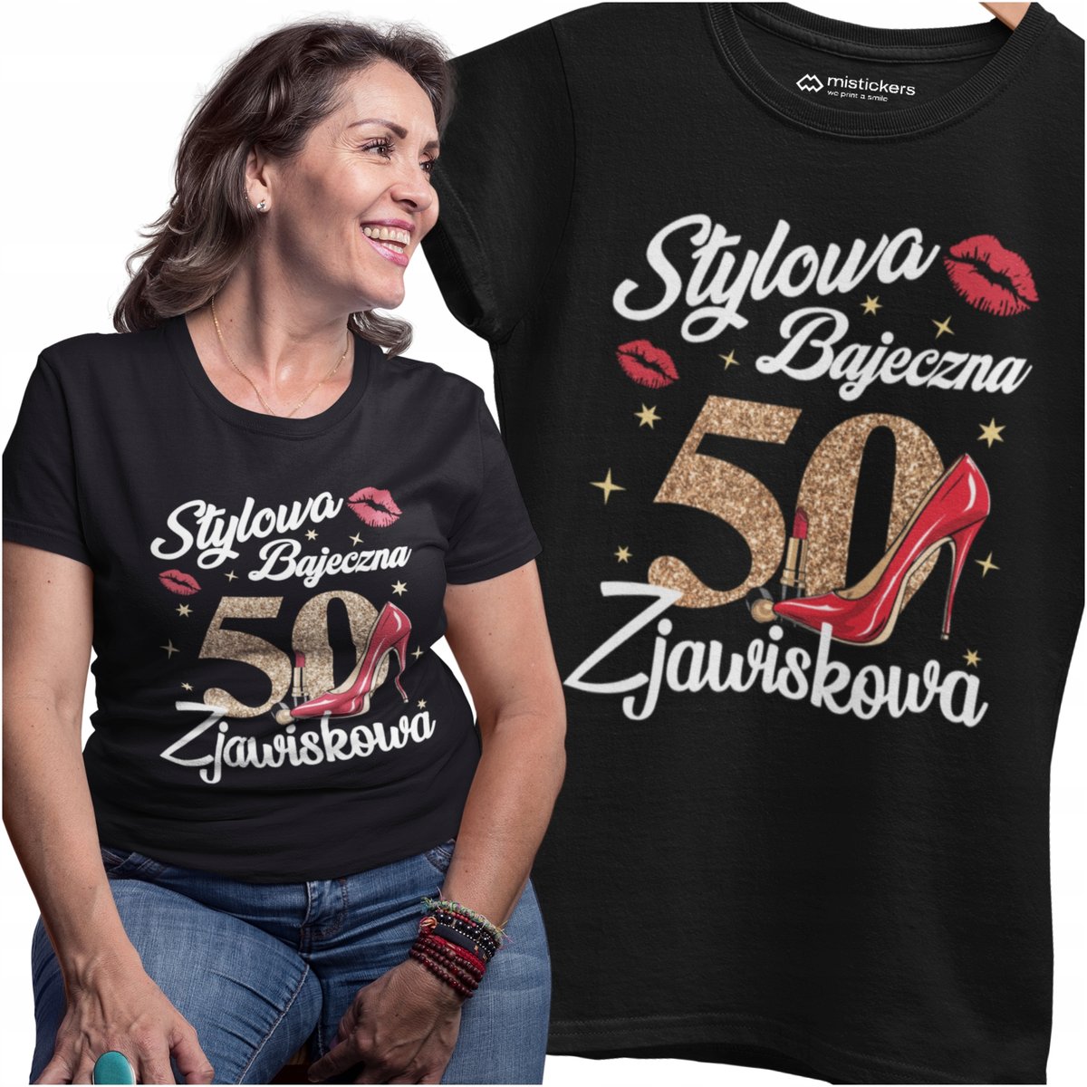 Prezent Na 50 Urodziny Dla Kobiety Koszulka - Mistickers | Moda Sklep EMPIK.COM