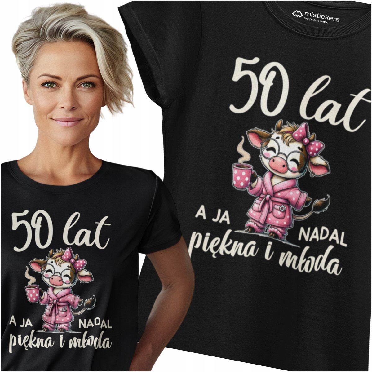 Prezent Na 50 Urodziny Dla Kobiety Koszulka - Mistickers | Moda Sklep EMPIK.COM