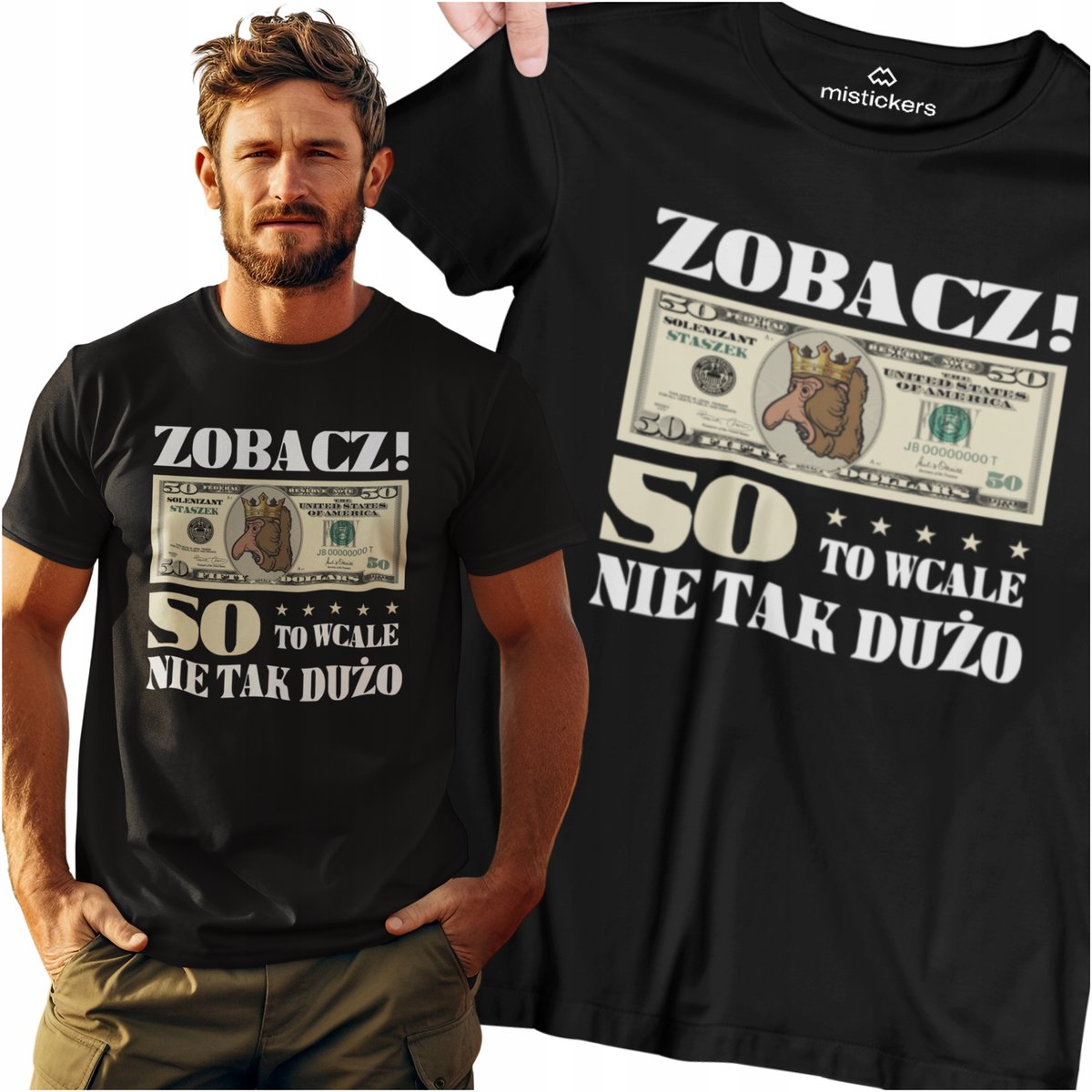 Prezent Na 50 Urodziny Dla Mężczyzny Koszulka - Mistickers | Moda Sklep EMPIK.COM