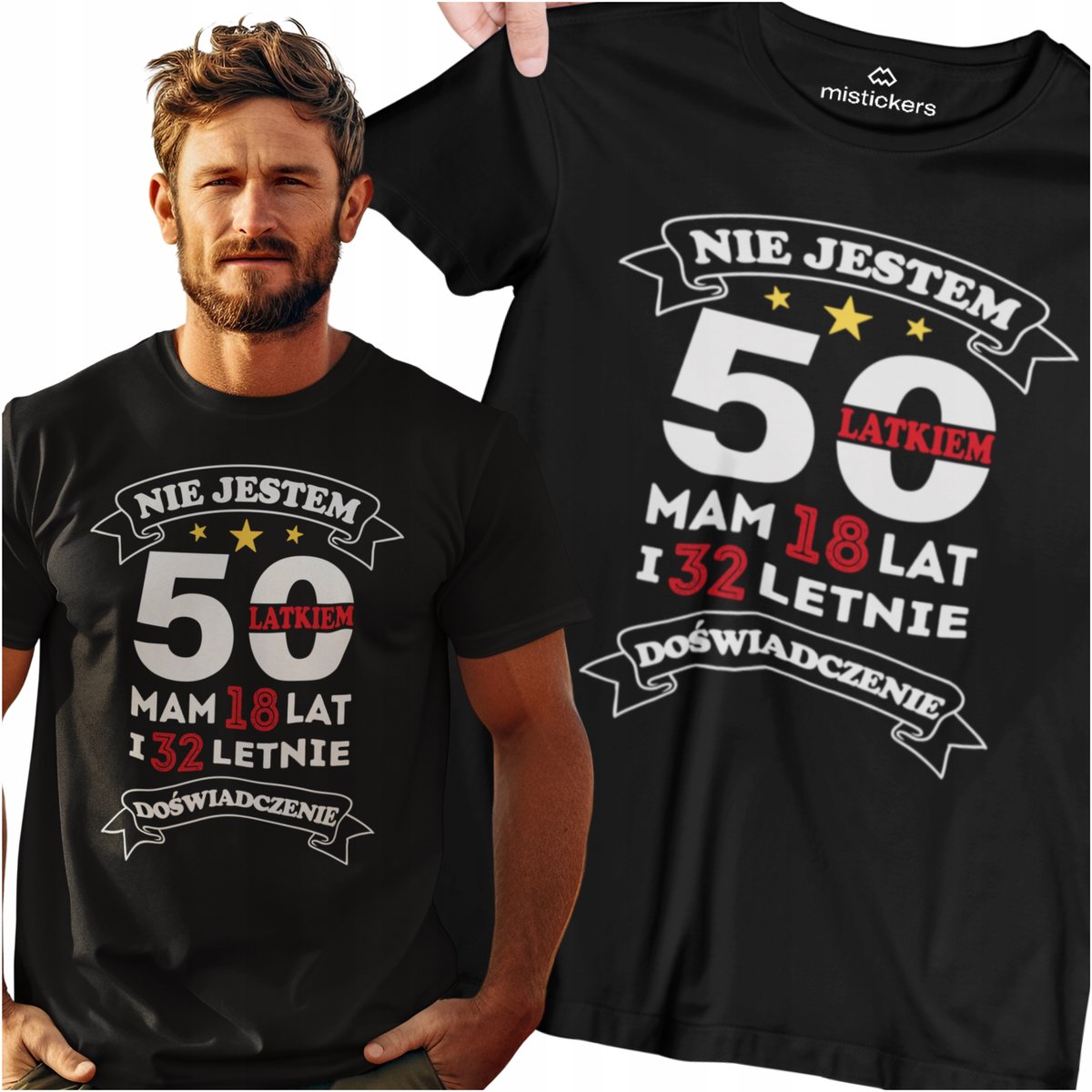 Prezent Na 50 Urodziny Dla Mężczyzny Koszulka - Mistickers | Moda Sklep EMPIK.COM
