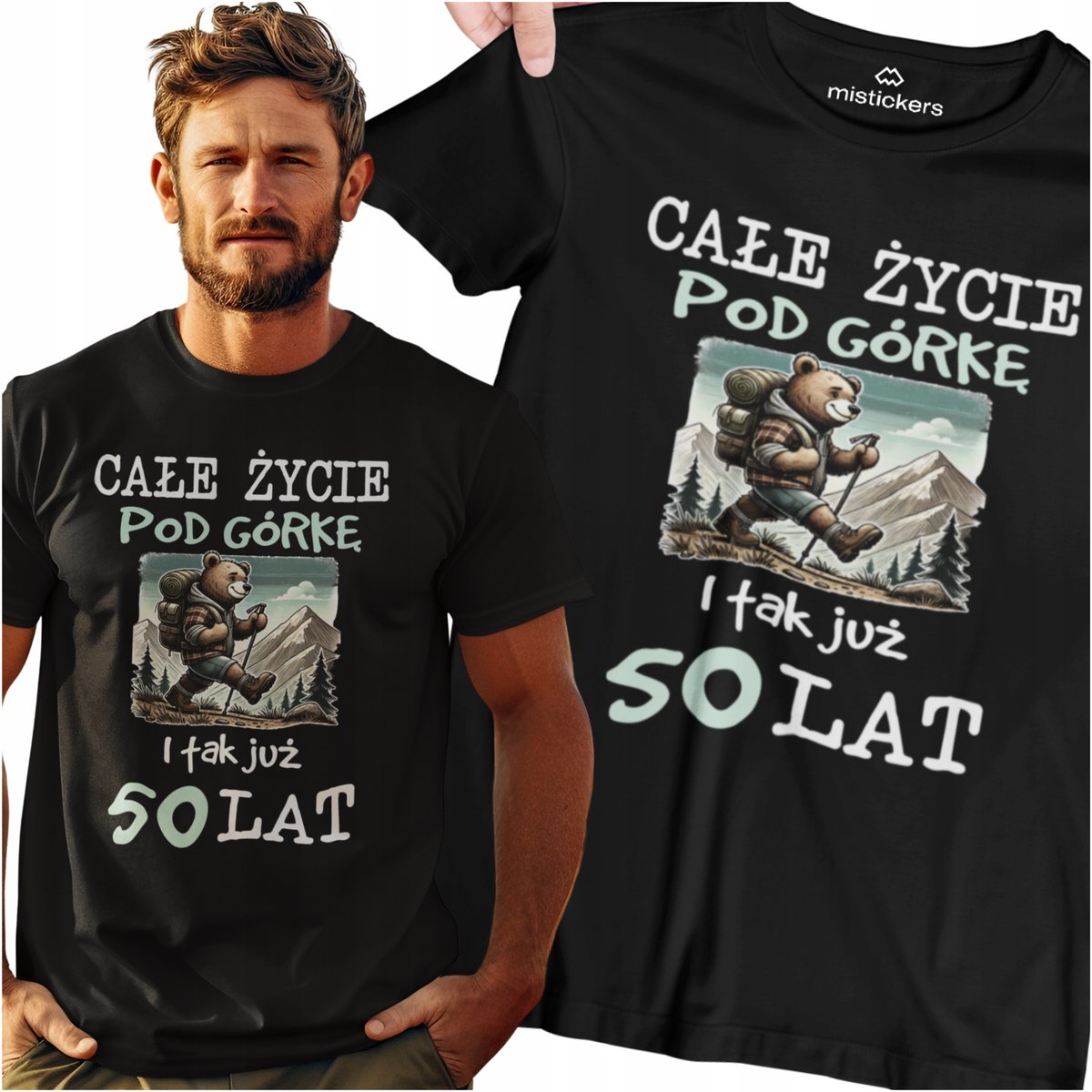 Prezent Na 50 Urodziny Dla Mężczyzny Koszulka - Mistickers | Moda Sklep EMPIK.COM