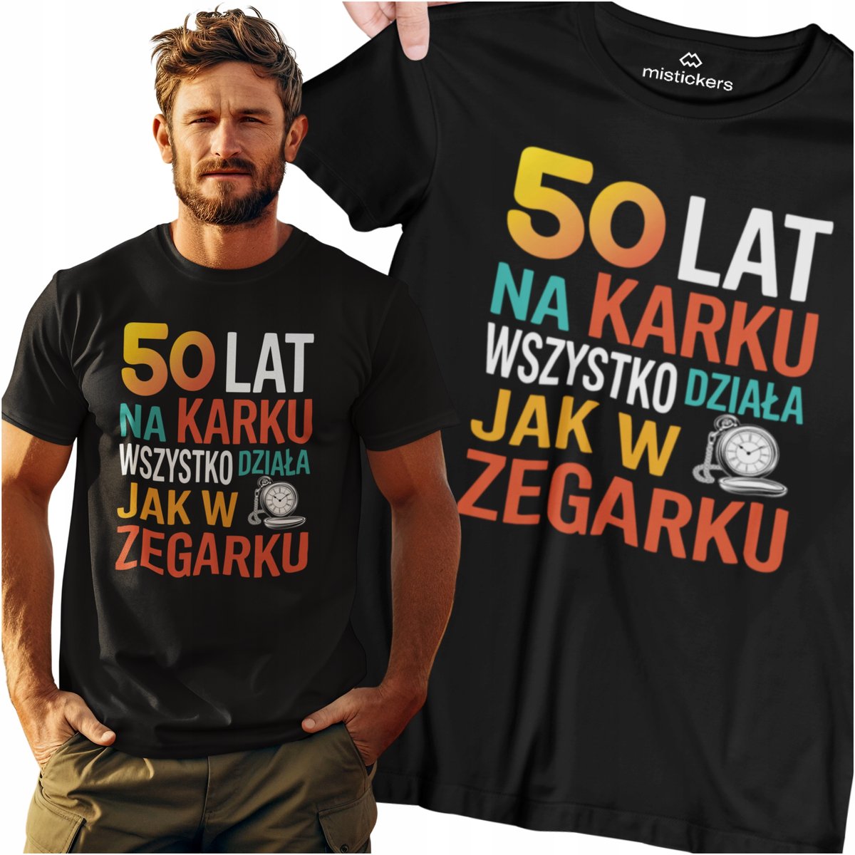 Prezent Na 50 Urodziny Dla Mężczyzny Koszulka - Mistickers | Moda Sklep EMPIK.COM