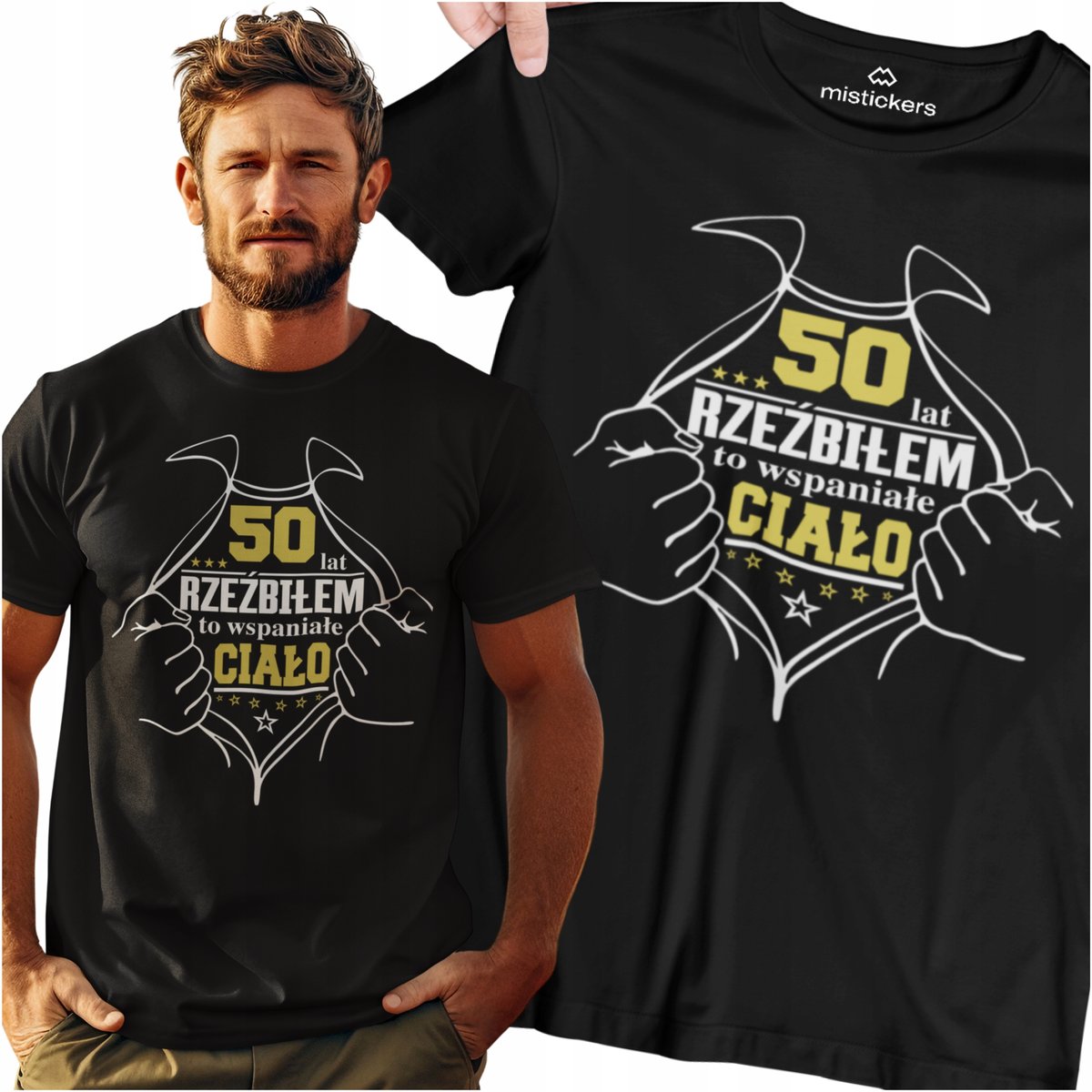Prezent Na 50 Urodziny Dla Mężczyzny Koszulka - Mistickers | Moda Sklep EMPIK.COM