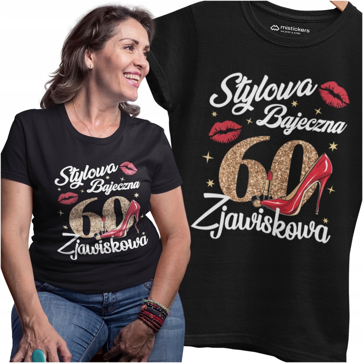 Prezent Na 60 Urodziny Dla Kobiety Koszulka - Mistickers | Moda Sklep EMPIK.COM