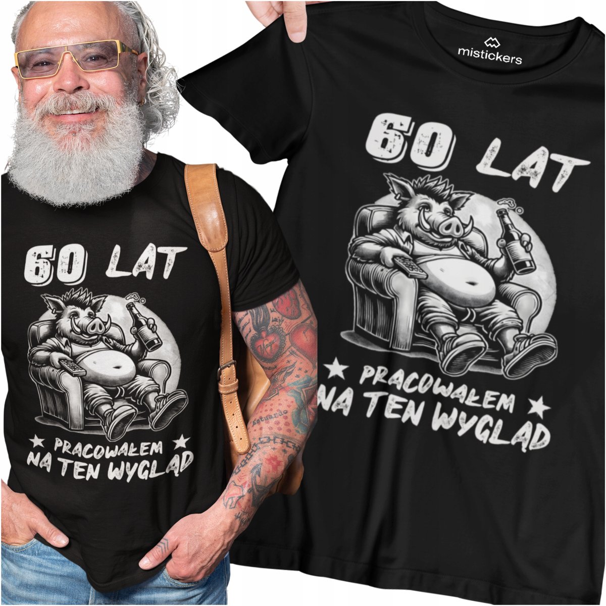Prezent Na 60 Urodziny Dla Mężczyzny Koszulka - Mistickers | Moda Sklep EMPIK.COM