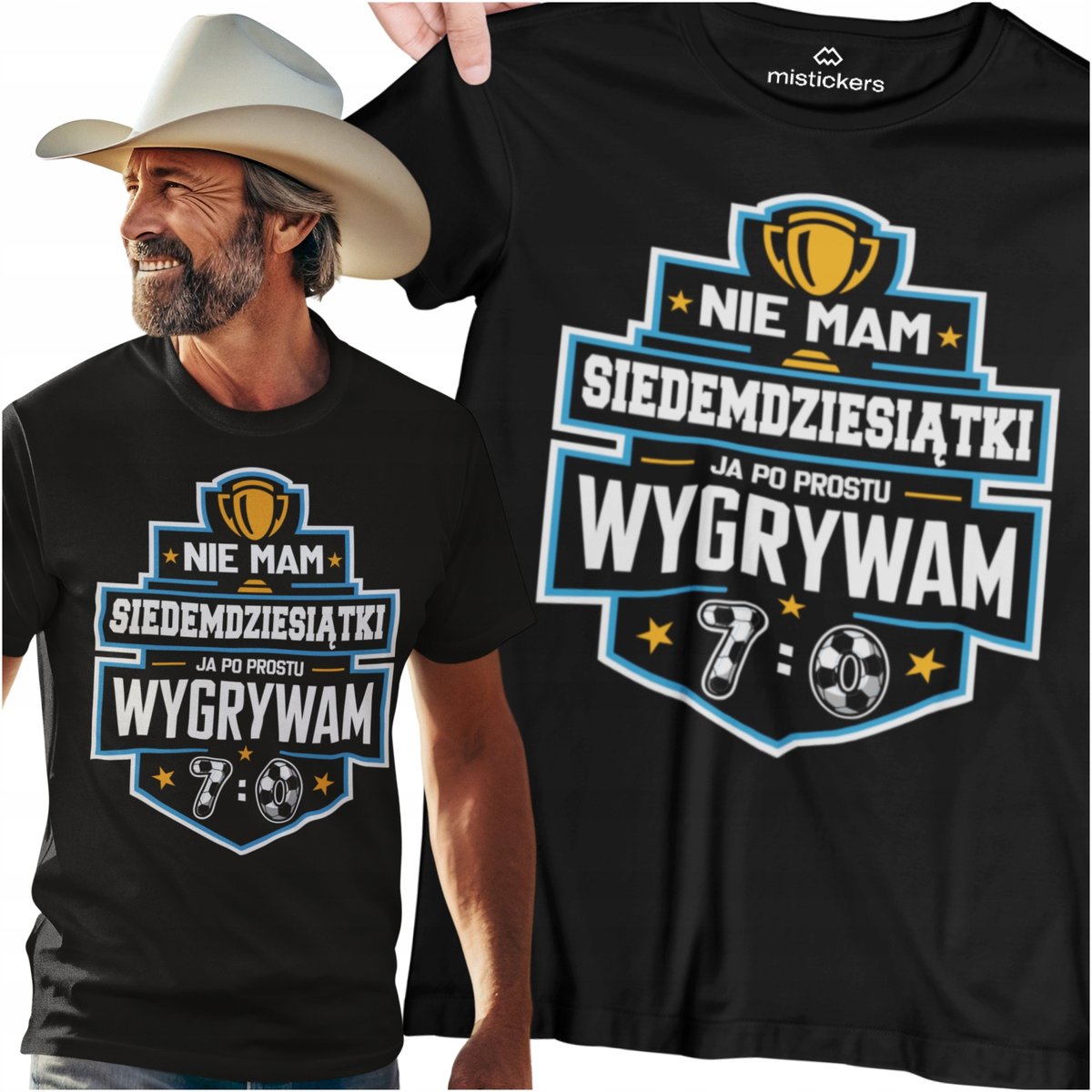 Prezent Na 70 Urodziny Dla Mężczyzny Koszulka - Mistickers | Moda Sklep EMPIK.COM